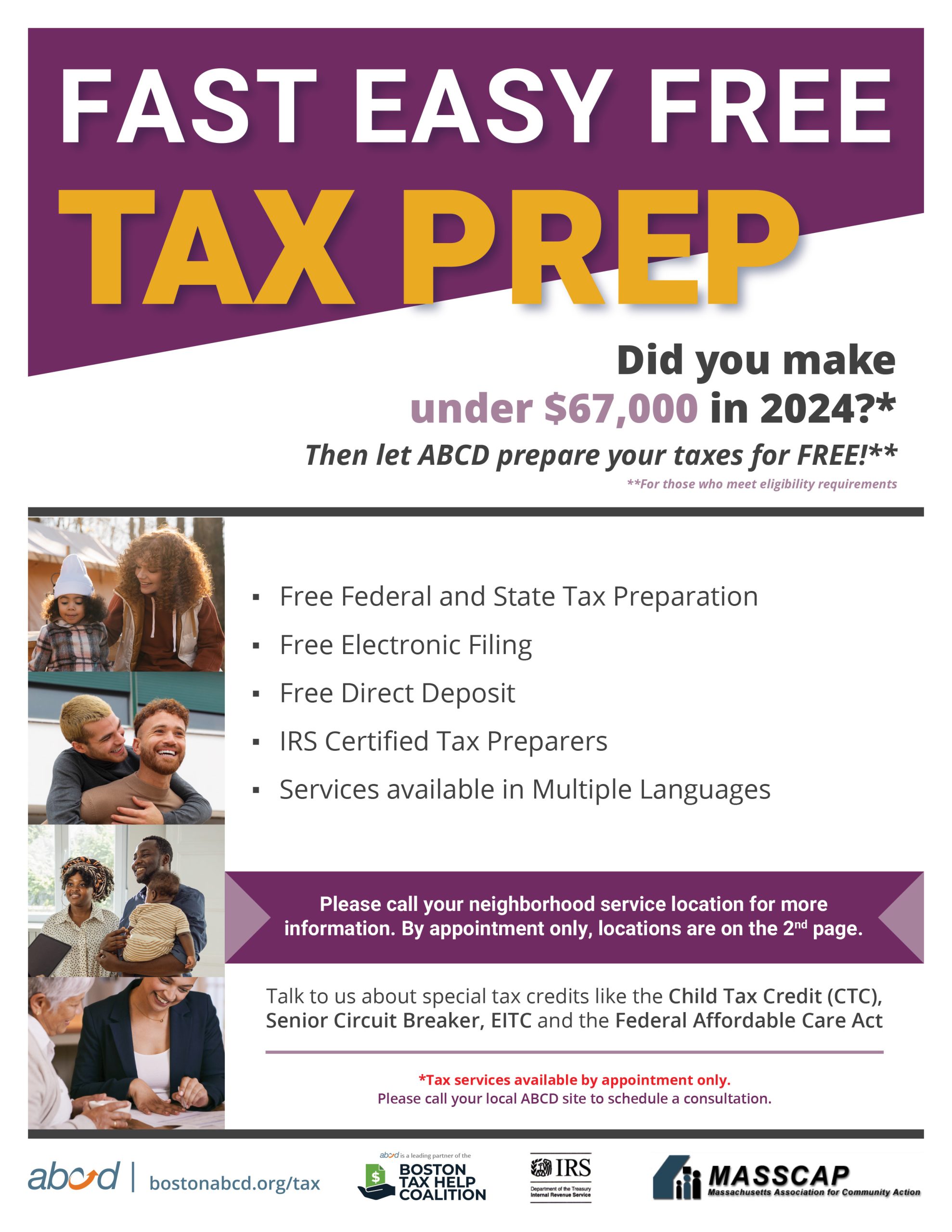 Free Tax Assistance - ABCD - Action for Boston Community Development