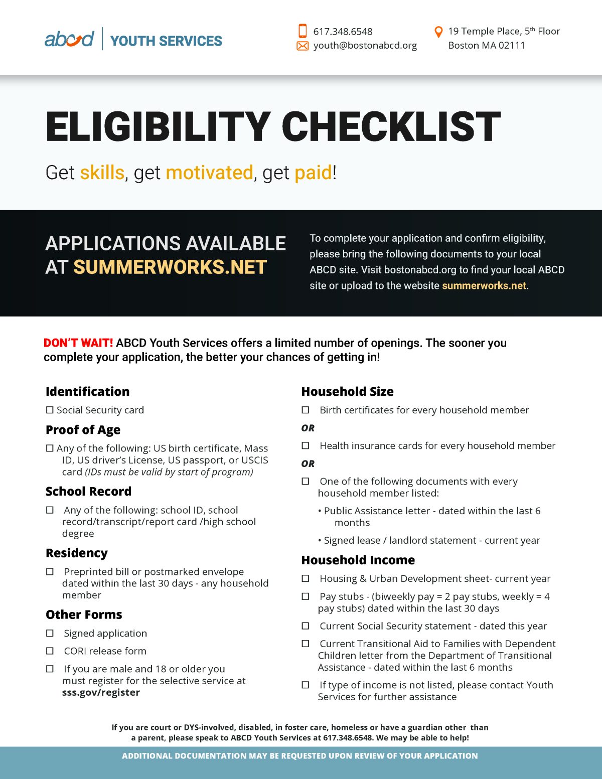 SummerWorks - ABCD Action for Boston Community Development