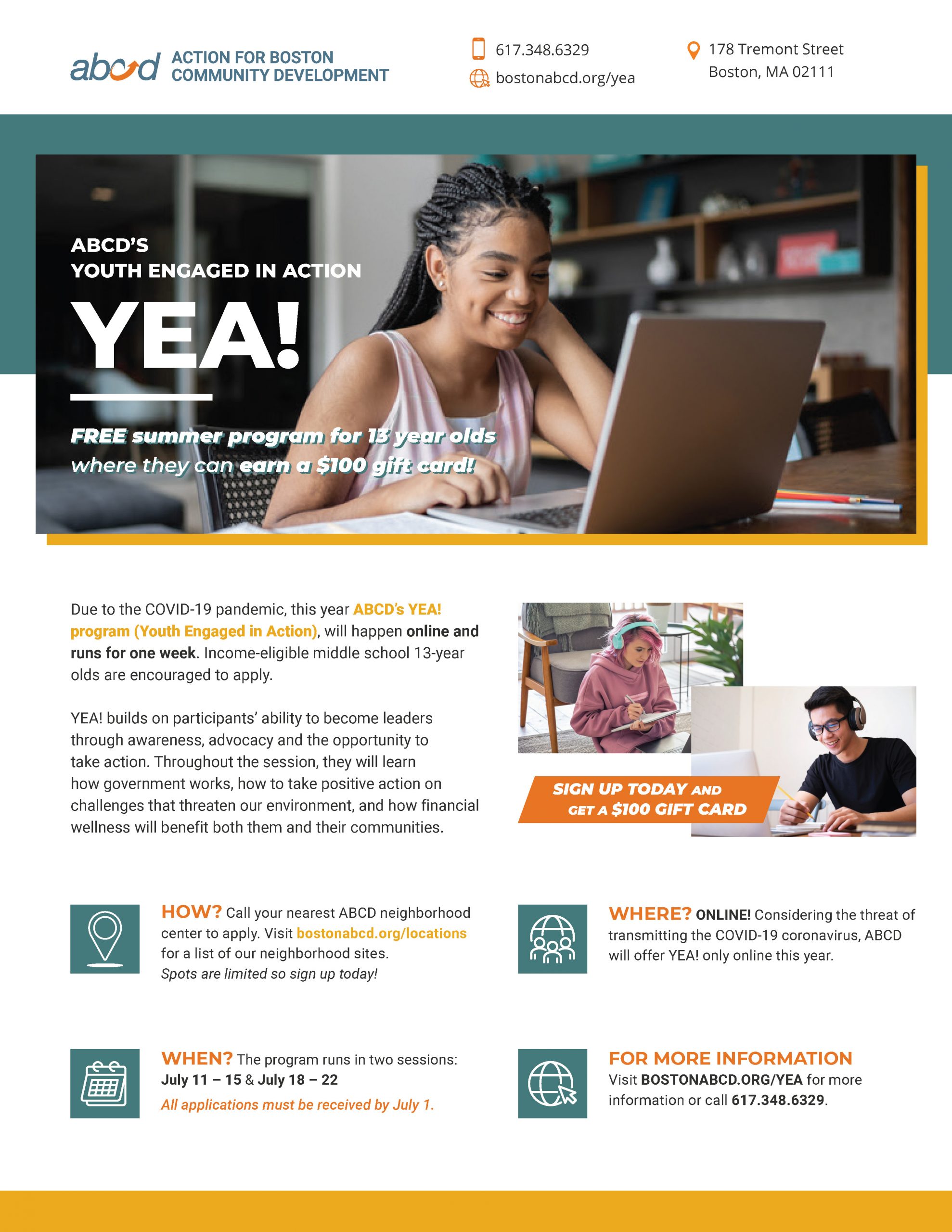 Youth Engaged in Action (YEA)-Action for Boston Community Development