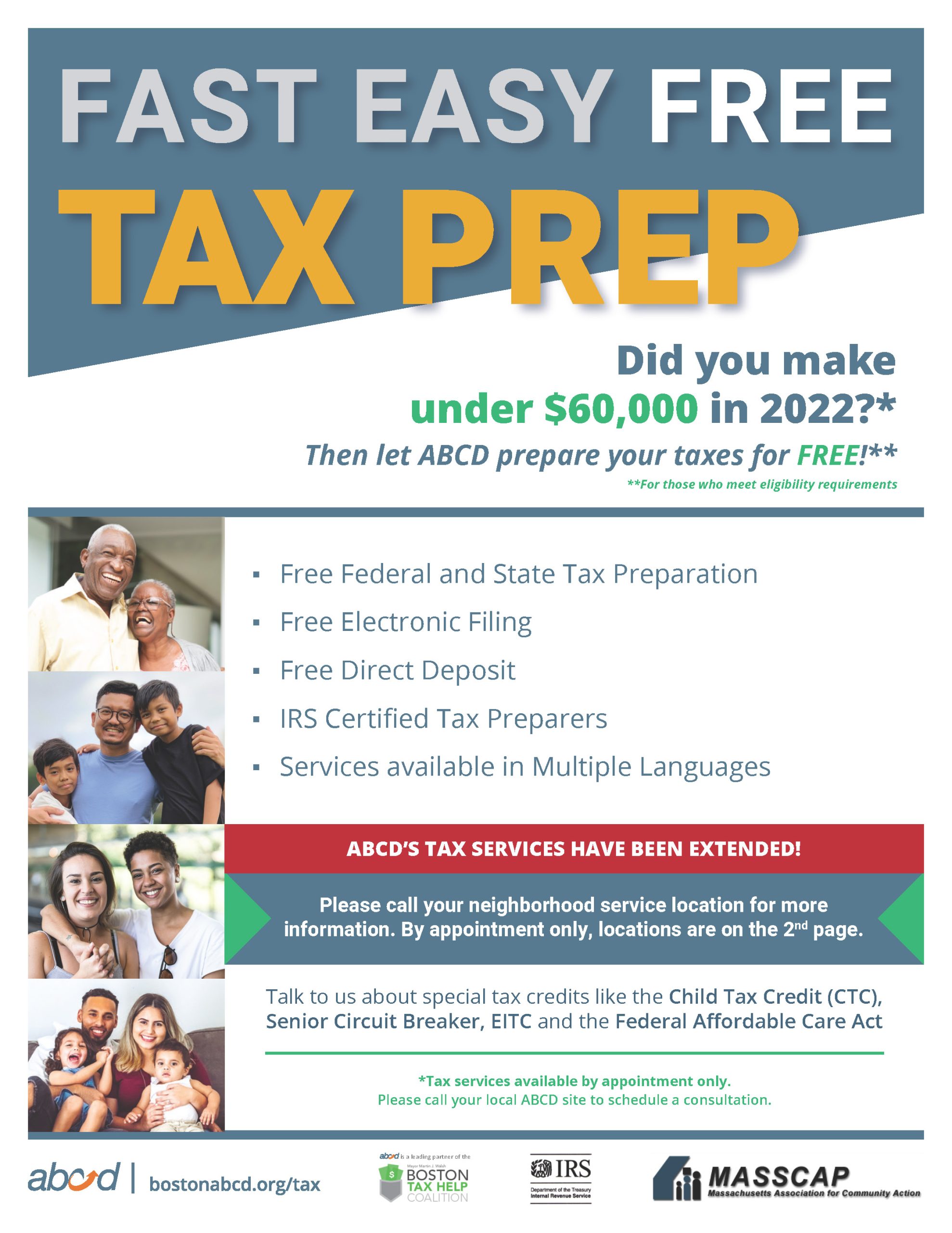 Free Tax Assistance - ABCD - Action for Boston Community Development