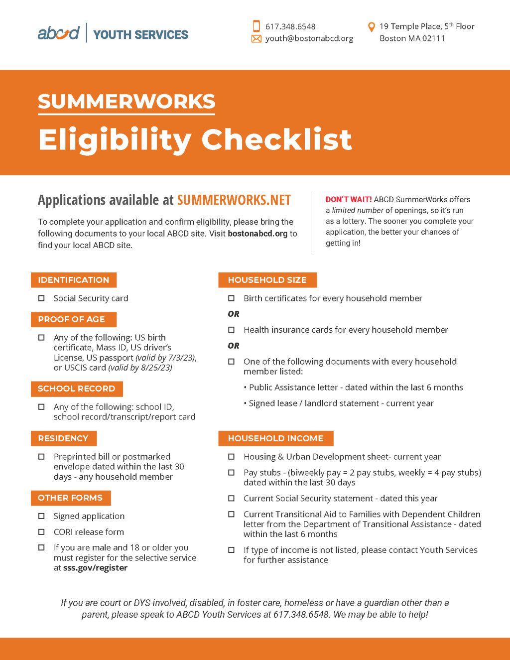 SummerWorks - ABCD Action for Boston Community Development